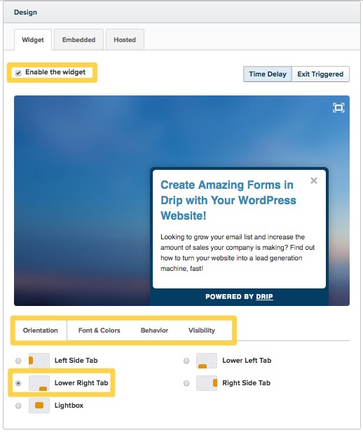 How to setup a Drip Opt-in Form Widget with WordPress | Lead Capture